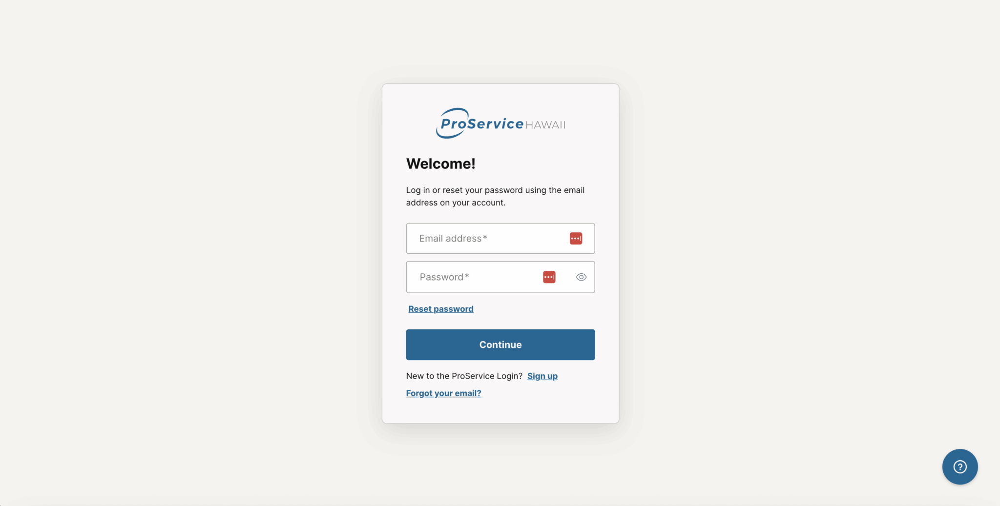Sign Up for Your ProService Login