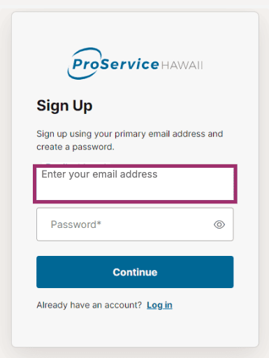 Sign Up for Your ProService Login